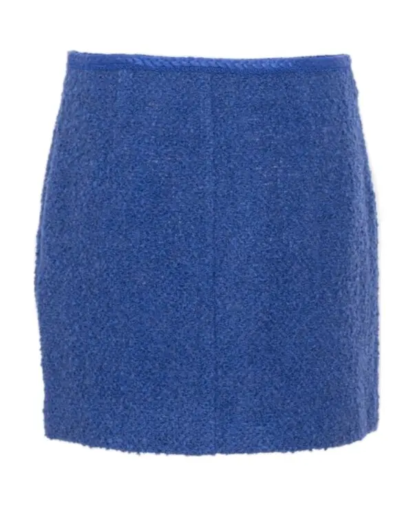 ROTATE BY BIRGER CHRISTENSEN Mini Skirt With Woven Trim - Blue