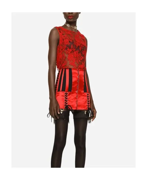 Dolce & Gabbana Dolce Gabbana Floral Chantilly Lace Top