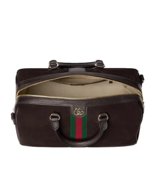 Gucci Ophidia Large Boston Bag - Dark Brown