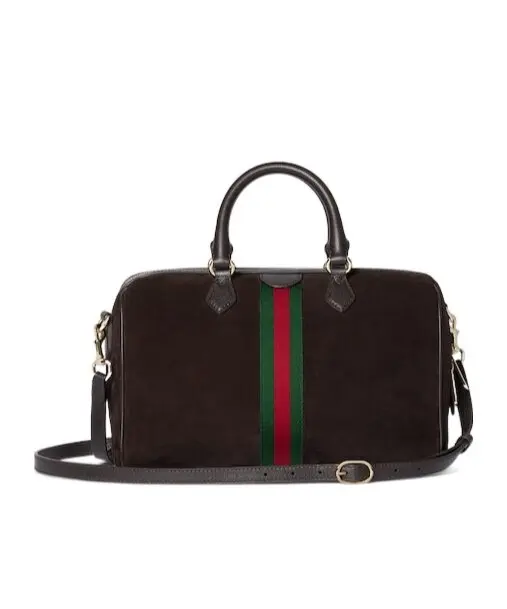 Gucci Ophidia Large Boston Bag - Dark Brown