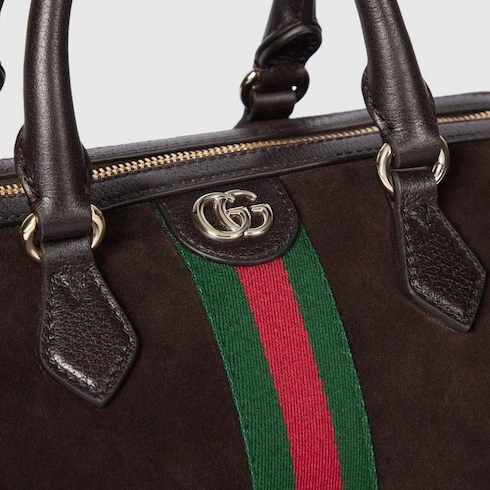 Gucci Ophidia Large Boston Bag - Dark Brown