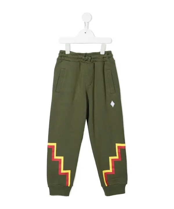 MARCELO BURLON COUNTY OF MILAN Cross-motif Track Pants - Green