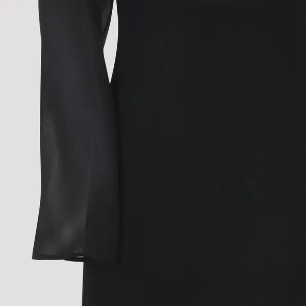 Alberta Ferretti Sheer Sleeved Cardy Long Dress