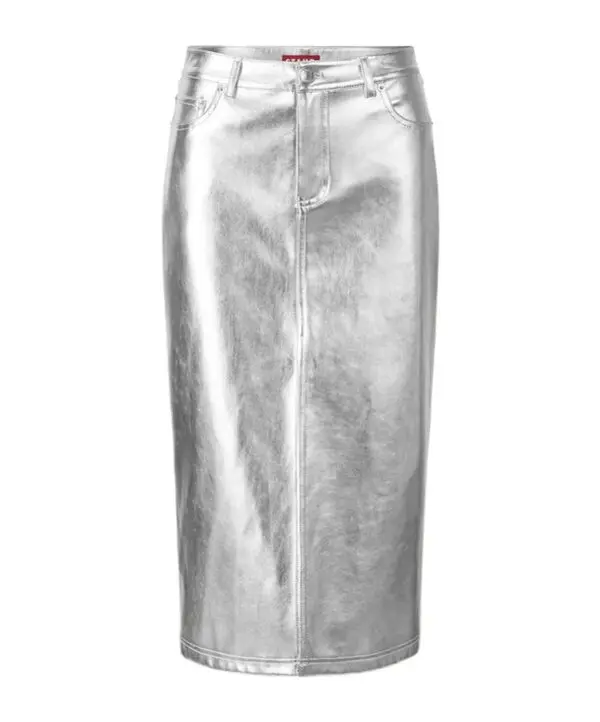 Staud Oaklyn Metallic Midi Skirt