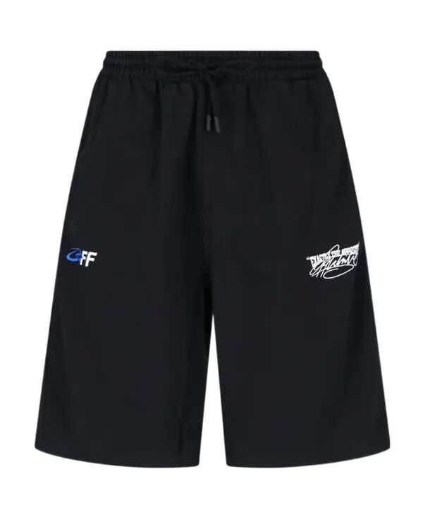 Off-White Logo Embroidered Drawstring Shorts