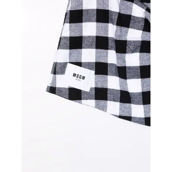 MSGM Gingham-check Print Shorts