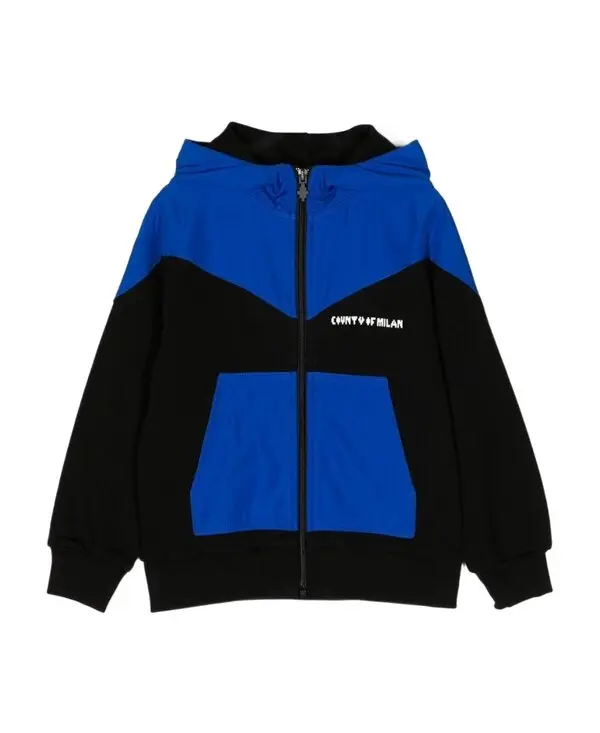 MARCELO BURLON COUNTY OF MILAN Pixel Logo Zip-up Hoodie