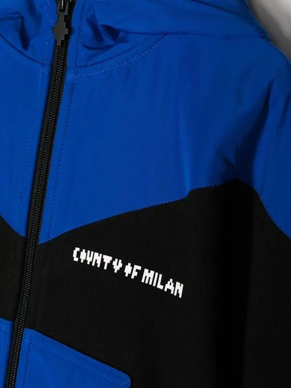 MARCELO BURLON COUNTY OF MILAN Pixel Logo Zip-up Hoodie