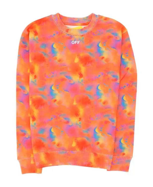 Off-White Logo-print Tie-dye Sweatshirt