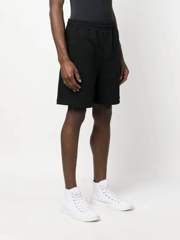 Helmut Lang Logo Printed Straight Hem Shorts