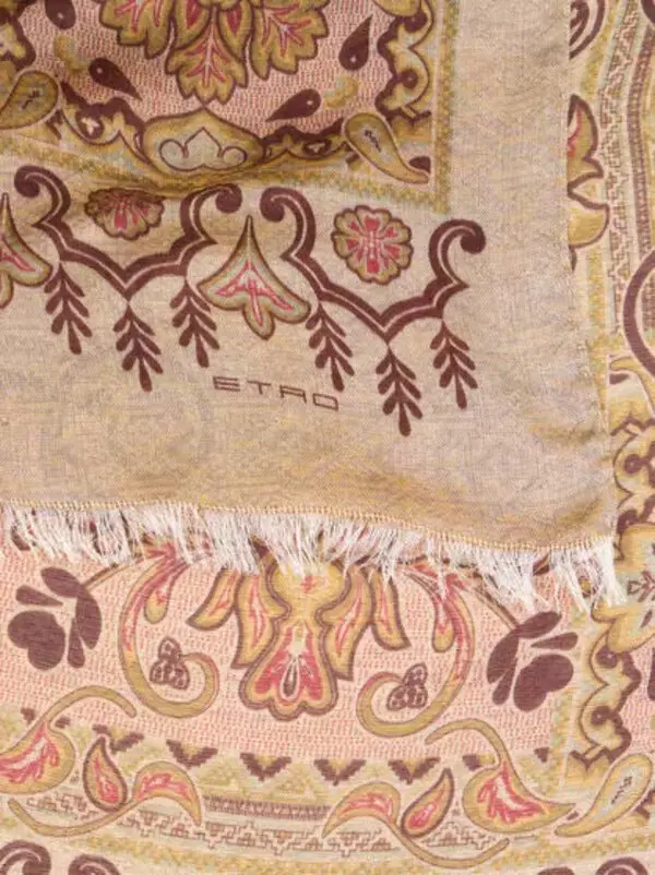 Etro Jacquard Fringed Edge Scarf
