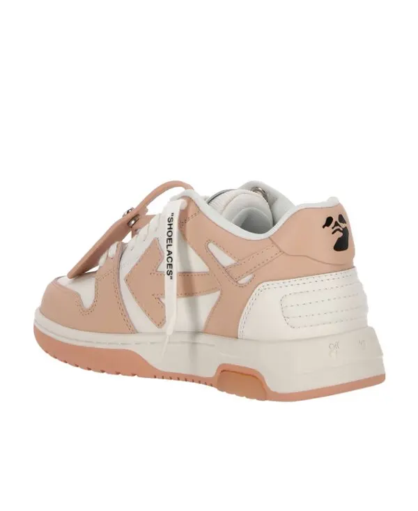 Off-White Round Toe Low-top Sneakers
