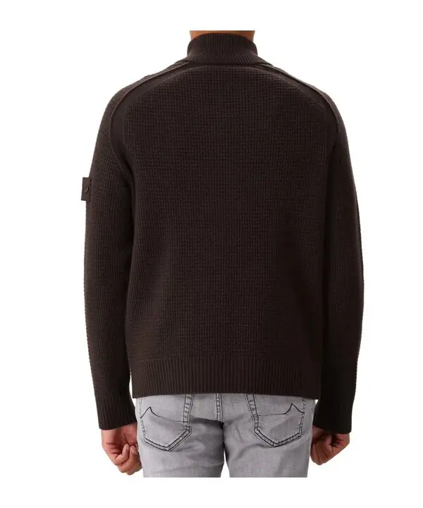 Stone Island Logo Patch Zip-up Cardigan