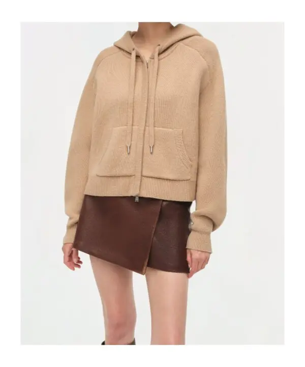 Simkhai Dakota Wool Cropped Hoodie