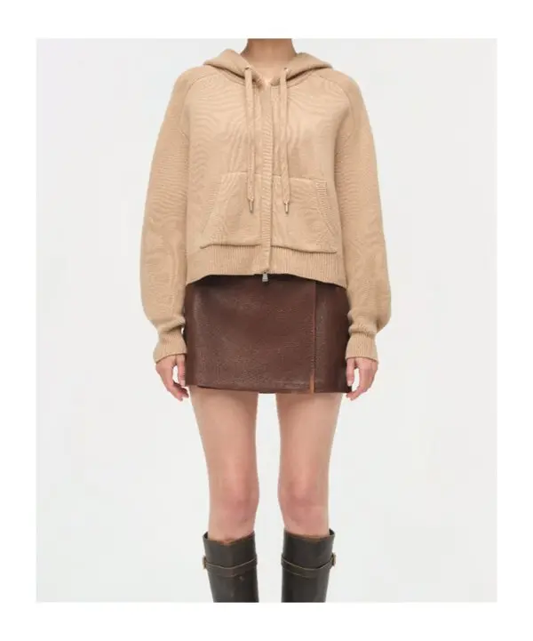 Simkhai Dakota Wool Cropped Hoodie