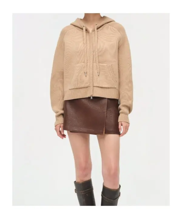 Simkhai Dakota Wool Cropped Hoodie