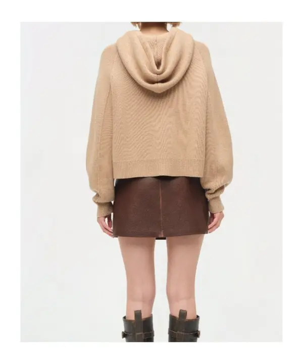 Simkhai Dakota Wool Cropped Hoodie