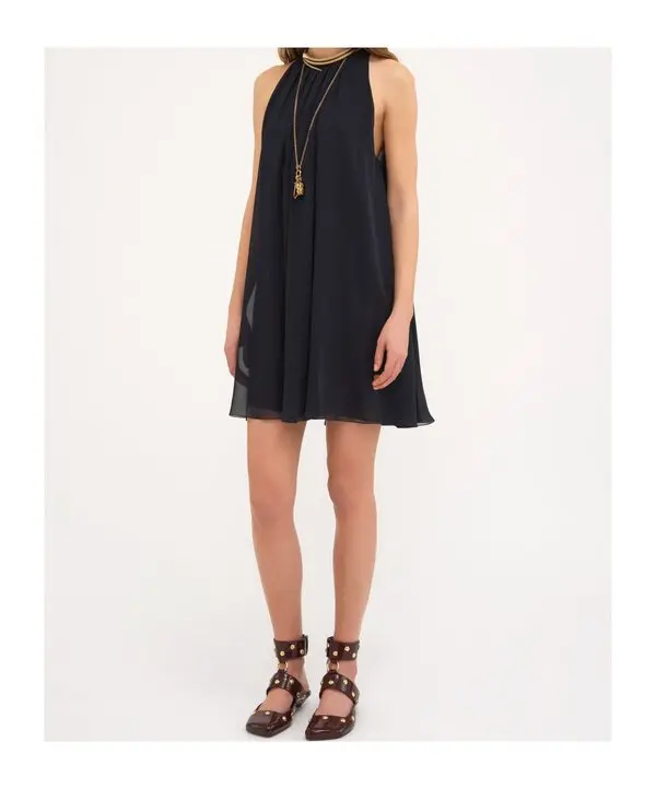 Chloé Sheer Detailed Ruffled Dress
