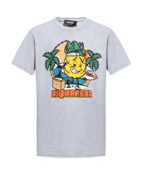 Dsquared2 Graphic Printed Crewneck T-shirt