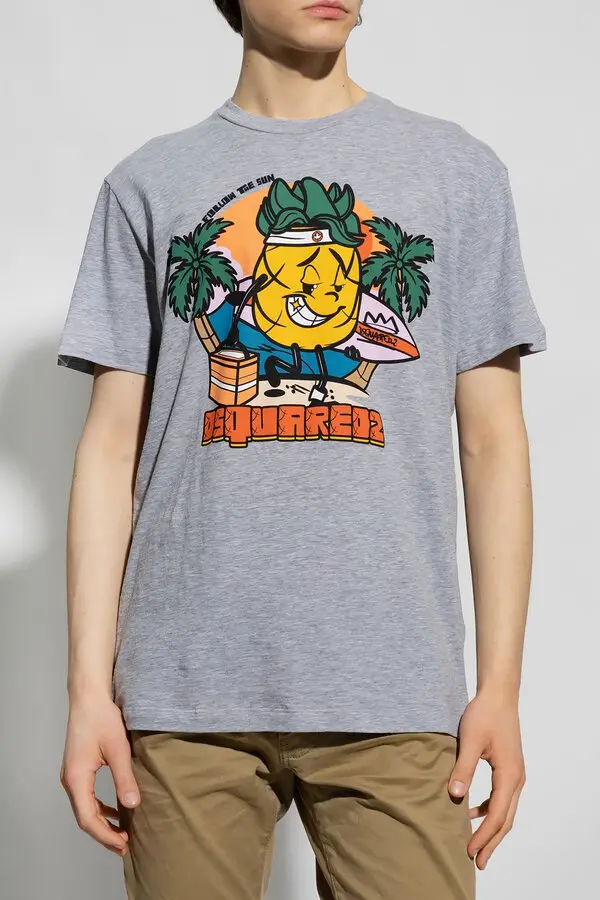 Dsquared2 Graphic Printed Crewneck T-shirt