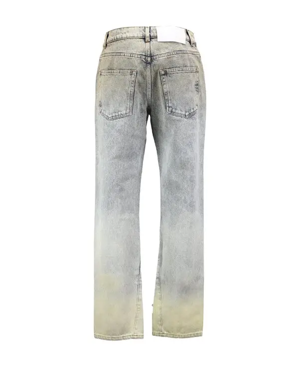 Off-White Washed Denim Straight-leg Jeans