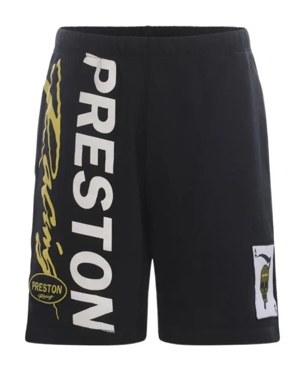 Heron Preston Logo-printed Knee-length Track Shorts
