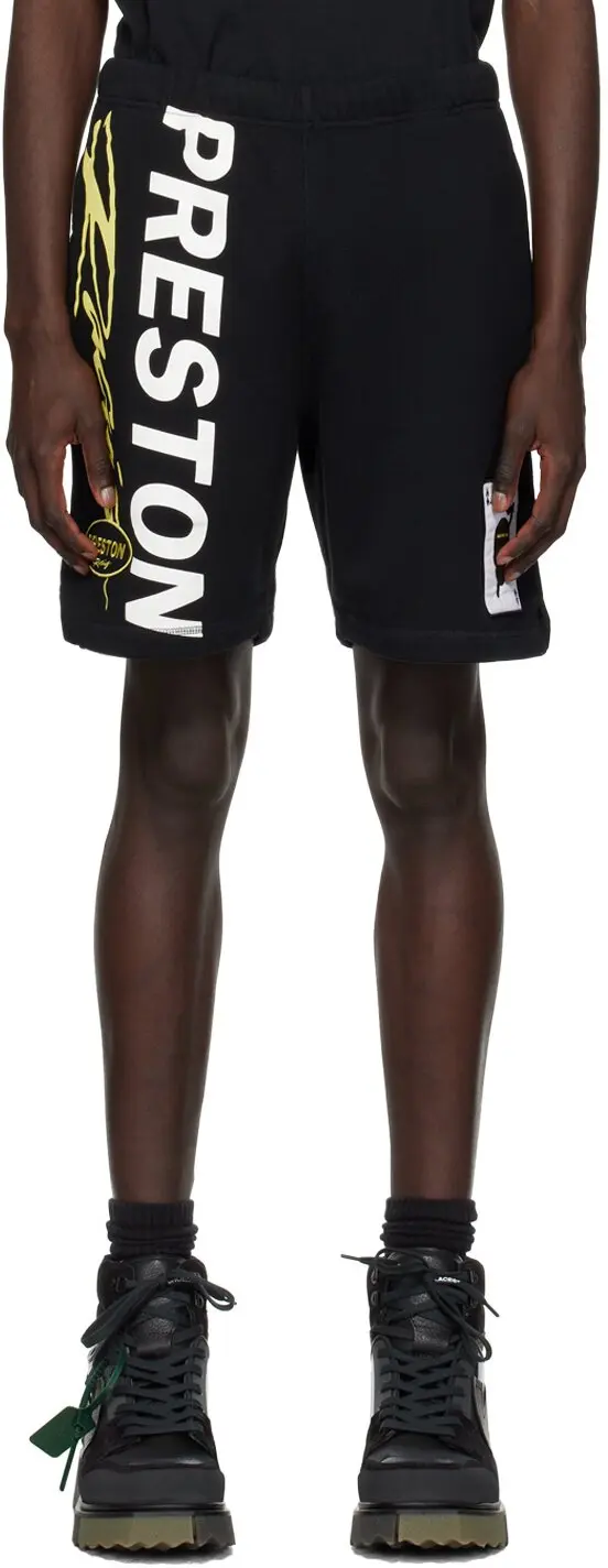 Heron Preston Logo-printed Knee-length Track Shorts