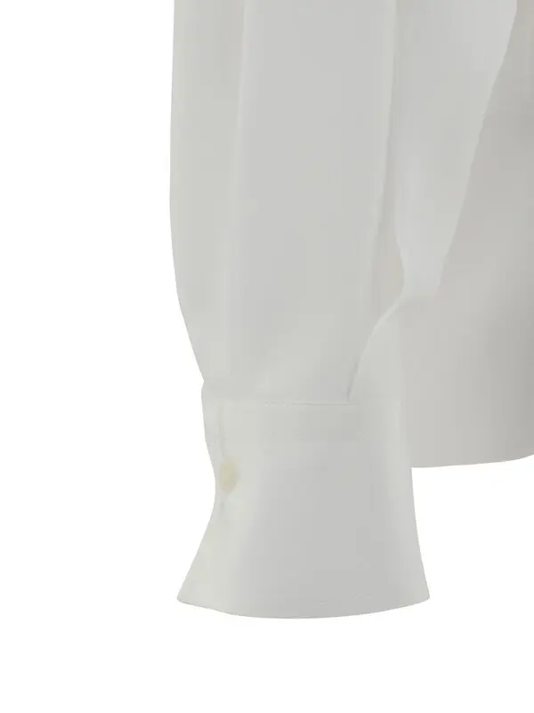 Brunello Cucinelli V-neck Blouse With Button Cuffs