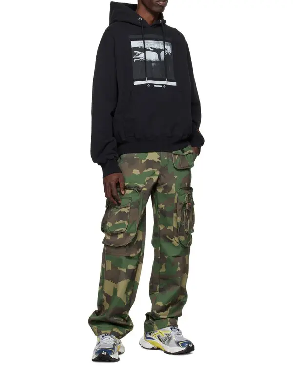 Heron Preston Graphic Printed Drawstring Hoodie