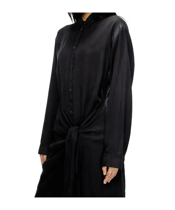 DIESEL® Long Sleeve Wrap Shirt Dress