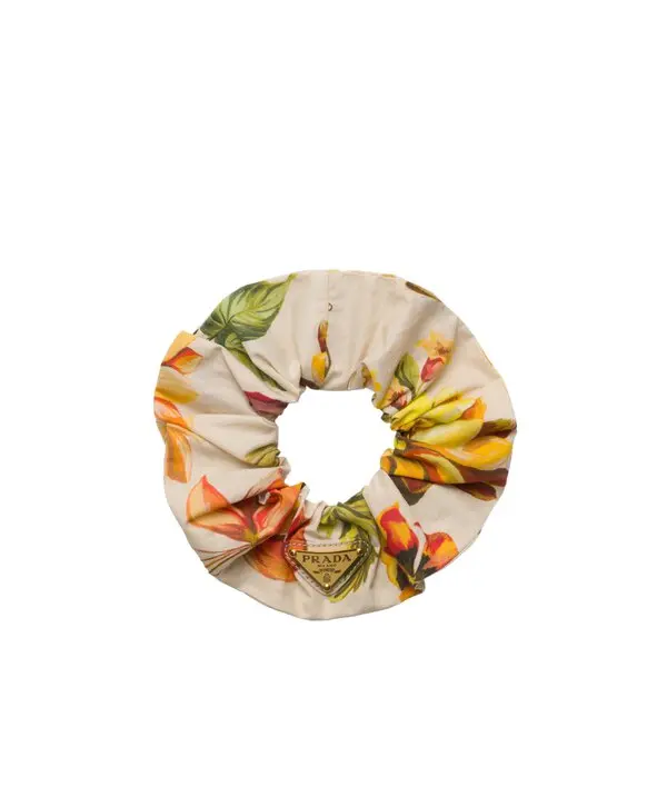 Prada Printed Fabric Scrunchie - Yellow