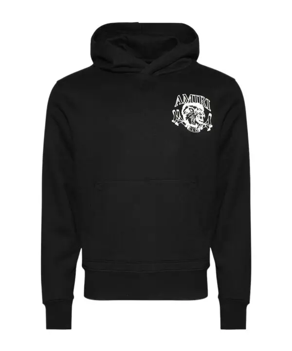 Amiri Lion Outline Printed Hoodie - Black