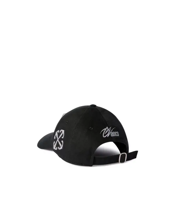 Off-White Embroidered Cotton Cap