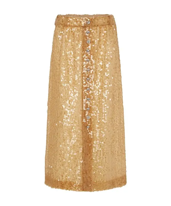 Rabanne Sequin-embroidered Skirt