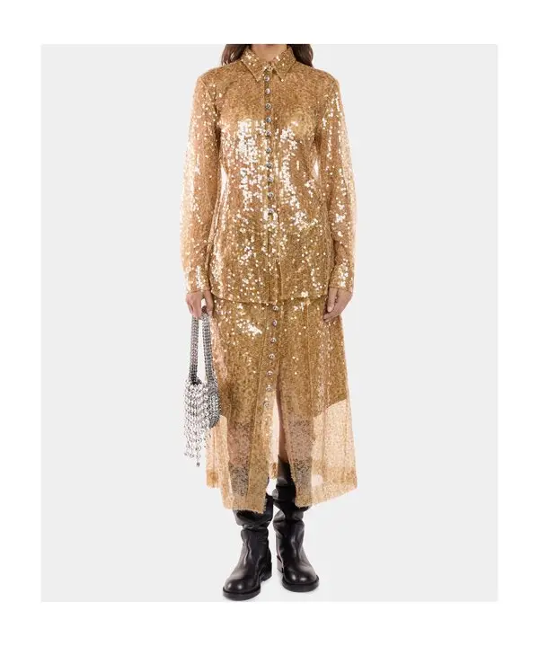 Rabanne Sequin-embroidered Skirt