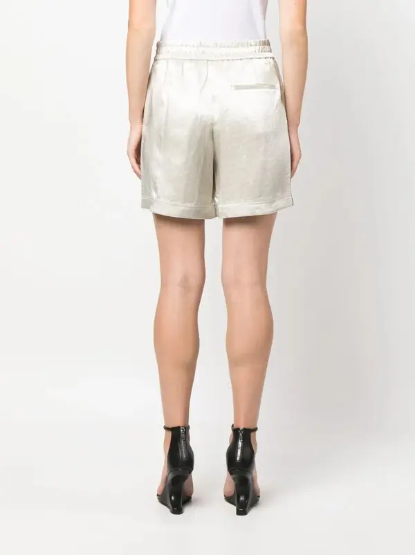 Helmut Lang Straight-cut Crinkled Shorts