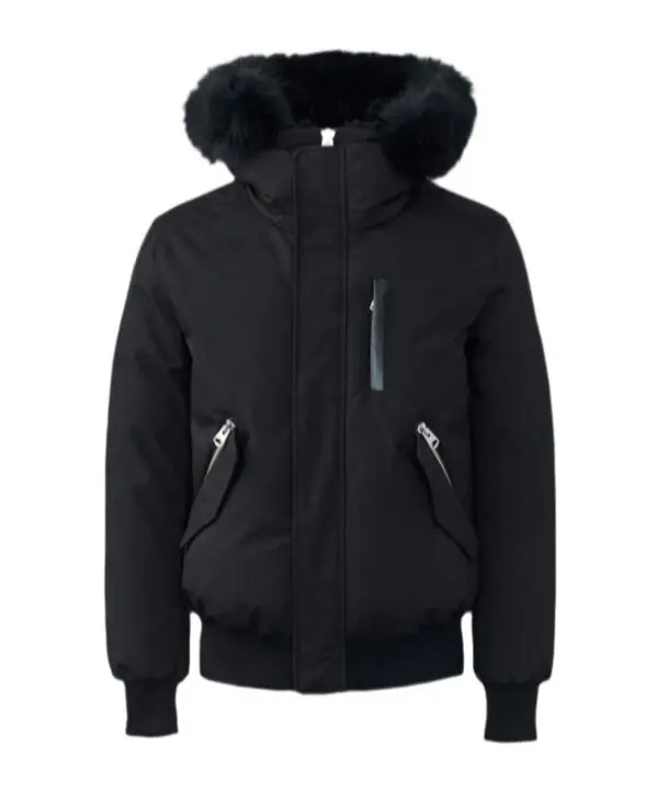 Mackage Dixon-bx 2-in-1 Nordic Tech Down Bomber With Blue Fox Fur