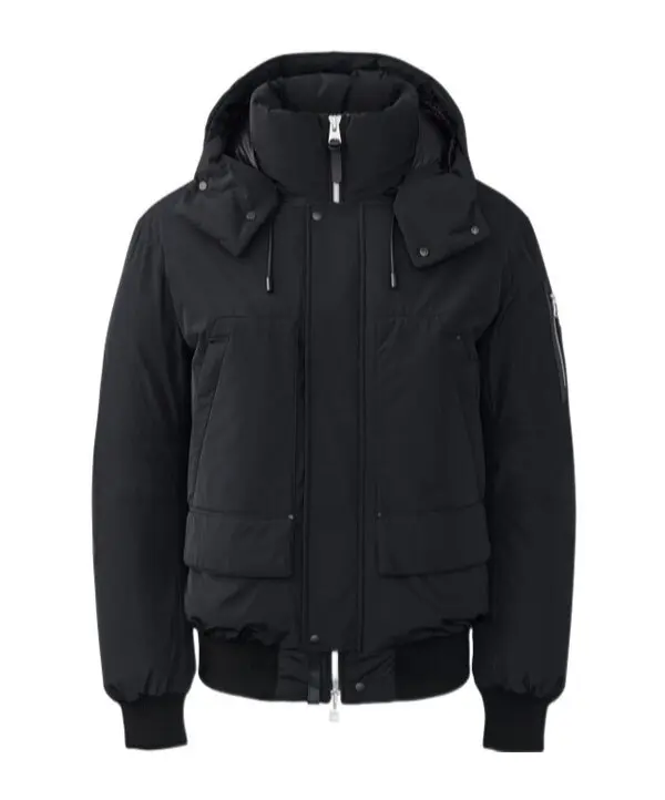 Mackage Dixon-bx 2-in-1 Nordic Tech Down Bomber With Blue Fox Fur