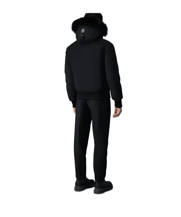 Mackage Dixon-bx 2-in-1 Nordic Tech Down Bomber With Blue Fox Fur