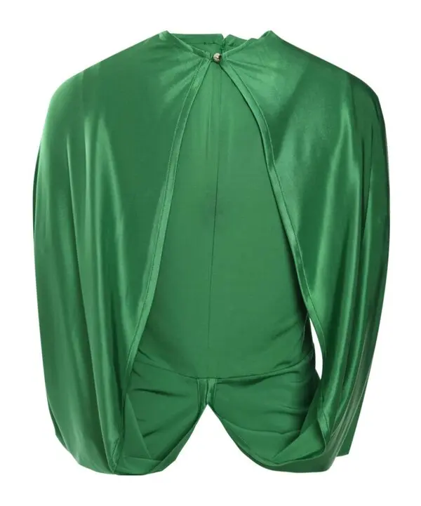 Rabanne Satin Blouse - Emerald Green