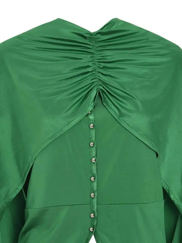 Rabanne Satin Blouse - Emerald Green