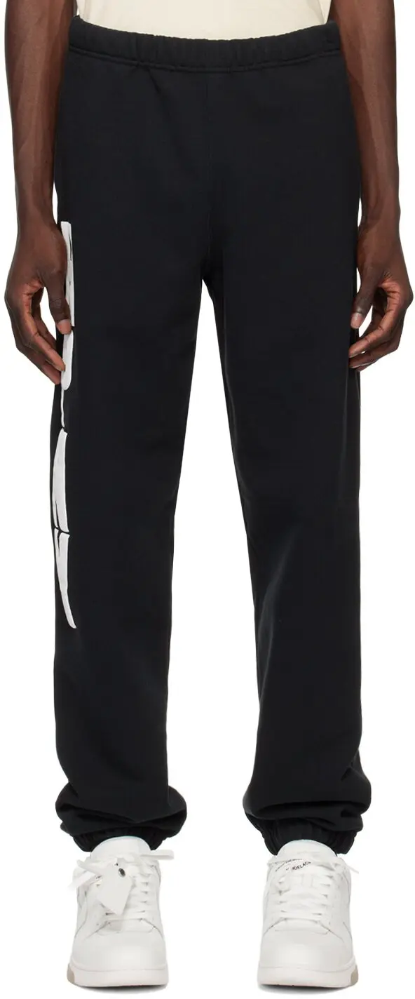 Heron Preston Logo-printed Elasticated Waistband Pants - Black