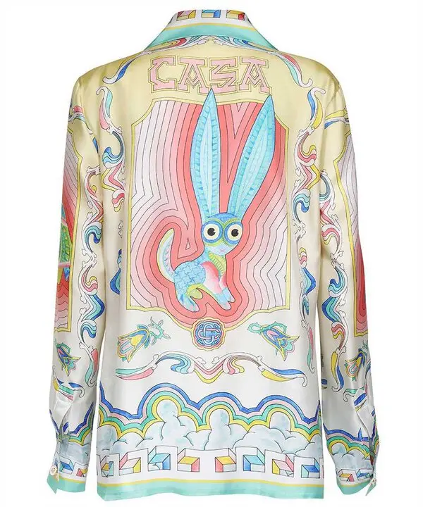 Casablanca Souvenir Printed Satin Shirt