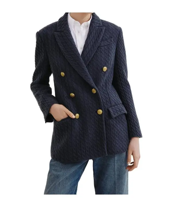 Brunello Cucinelli Double-breasted Knitted Blazer