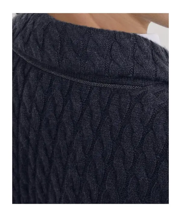 Brunello Cucinelli Double-breasted Knitted Blazer