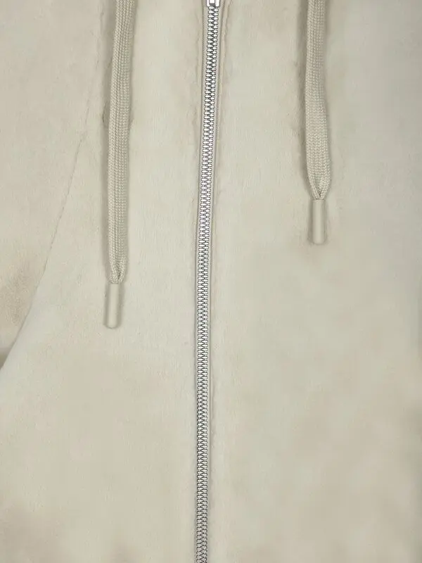 Moose Knuckles Rosylyn Zip-up Hoodie - Alabaster Color