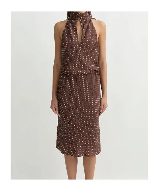 Posse Phoebe Polka-dot Pattern Midi Dress