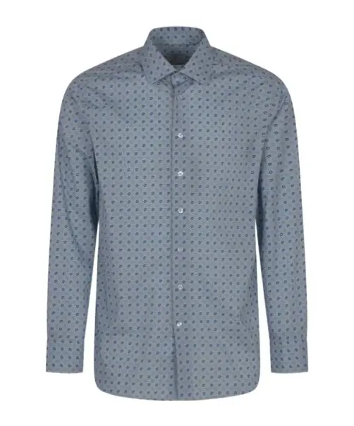 Etro Paisley-printed Stretch Shirt - Blue