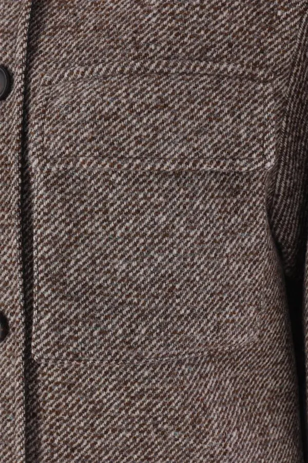 Brunello Cucinelli Mélange Diagonal Monili Embellished Coat