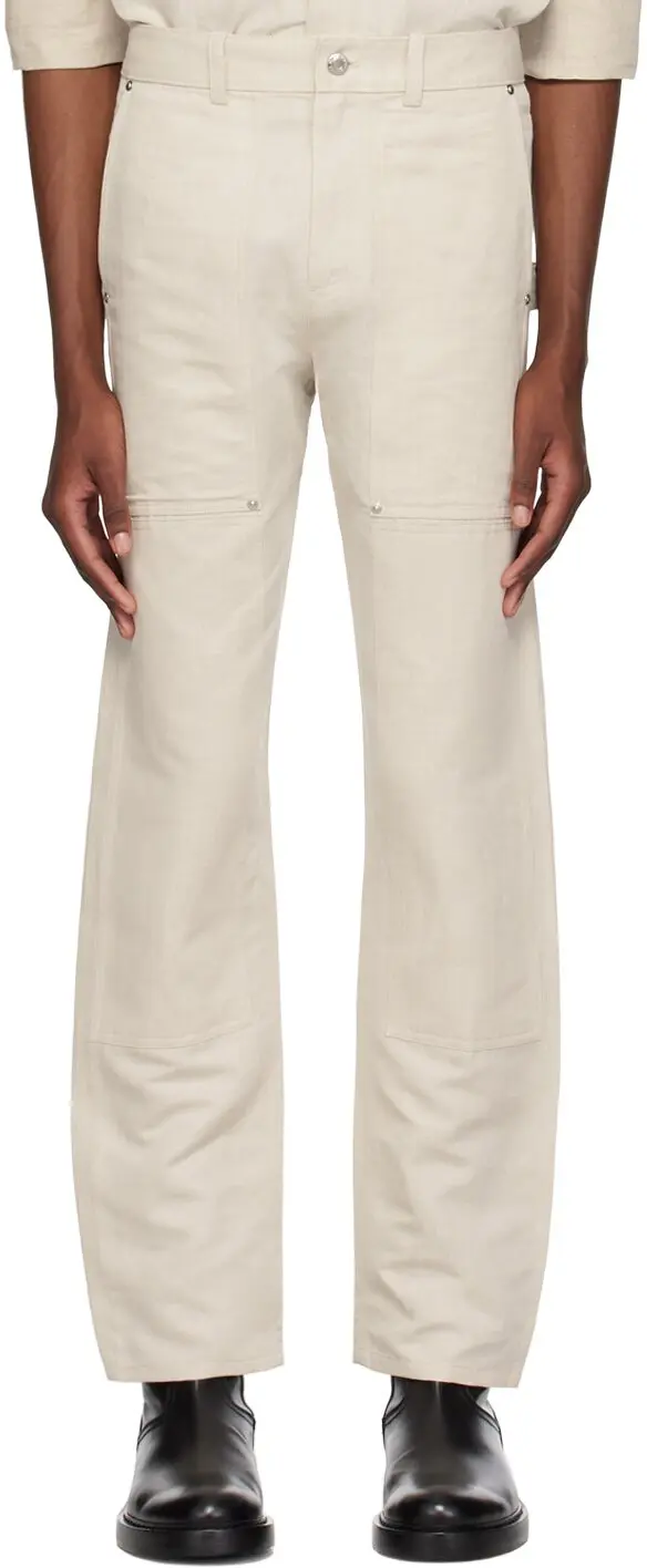 Helmut Lang Carpenter High Waist Straight Leg Trousers